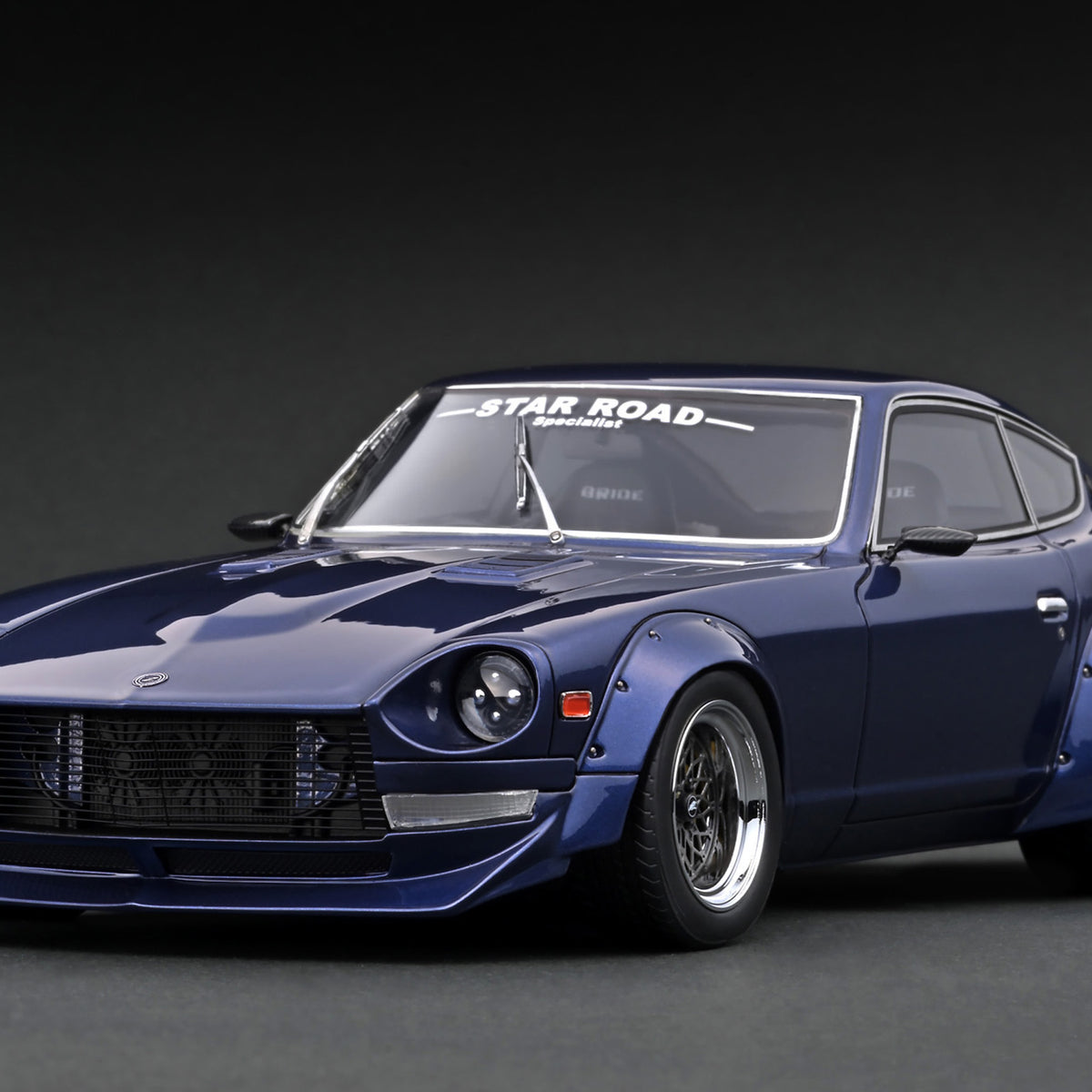 Ignition Model 1:18 Nissan Fairlady Z (S30) STAR ROAD in Blue Metallic – Model Cars Houston