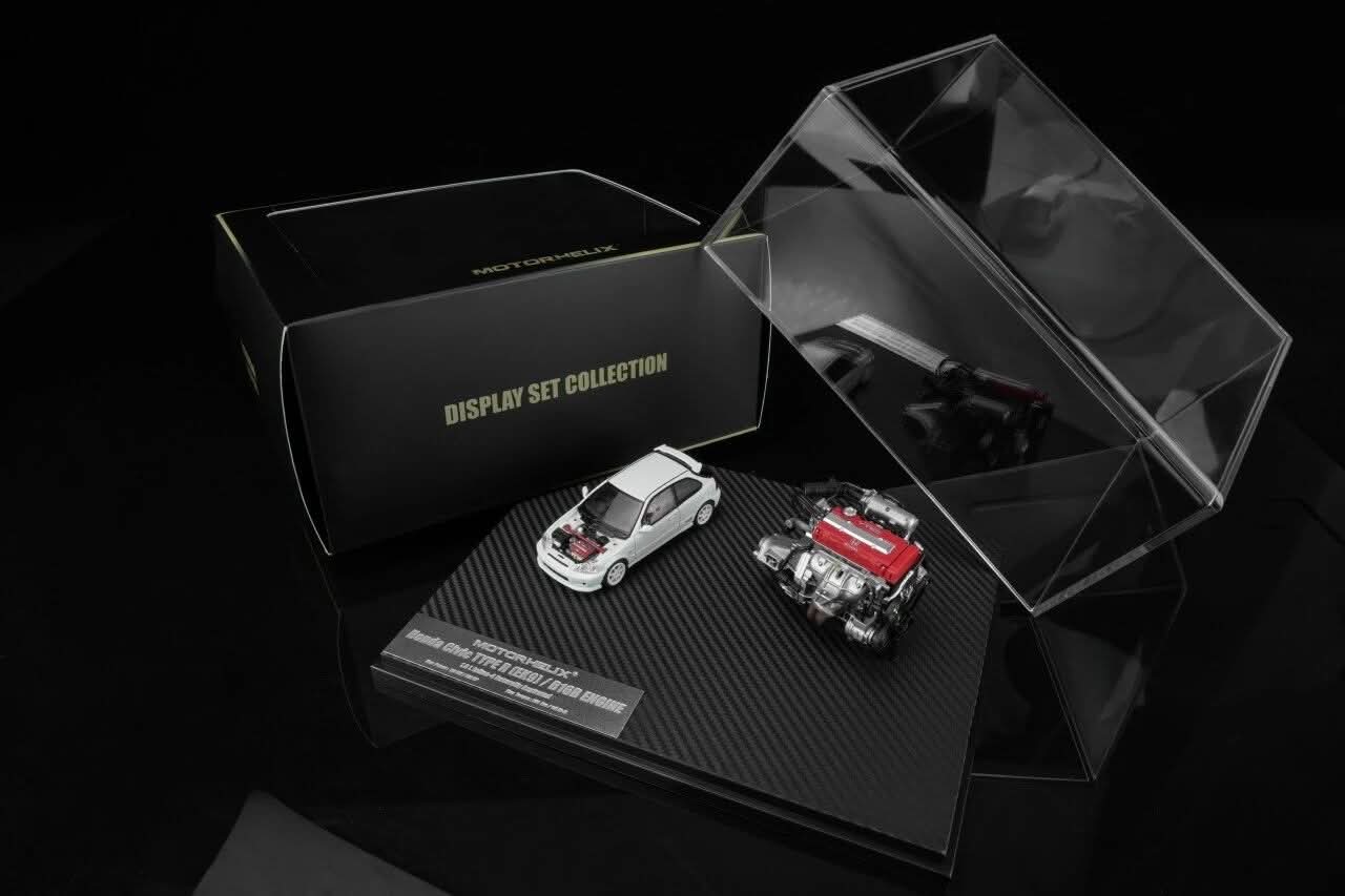 *PREORDER* MotorHelix 1:64 Honda Civic Type-R (EK9) with B16B Engine D ...