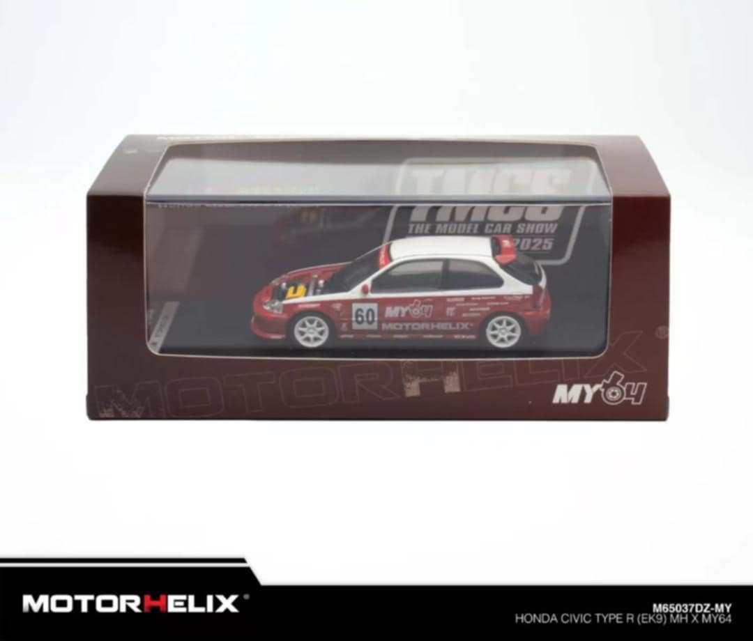 MotorHelix 1:64 Honda Civic Type-R (EK9) Racing Livery TMCS Special Ev ...