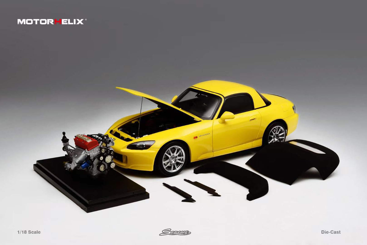 MotorHelix 1/18 Honda S2000 (AP2) in Indy Racing Yellow – Model Cars ...