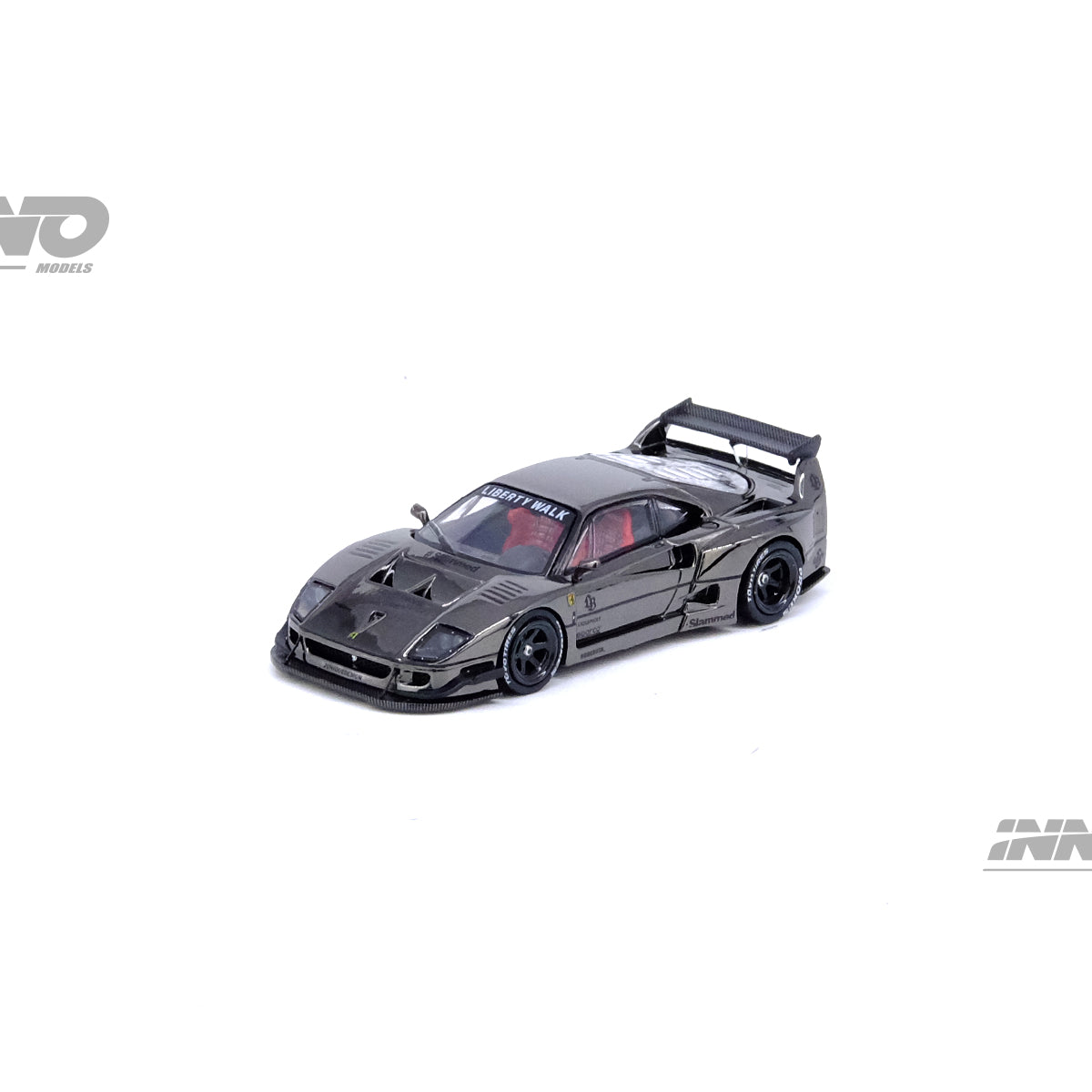 INNO64 1:64 Ferrari F40 Liberty Walk in Chrome Black – Model Cars Houston