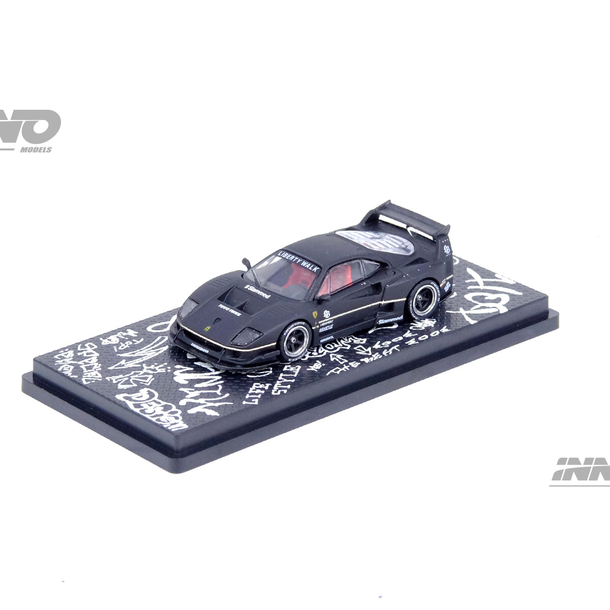 INNO64 1/64 Ferrari F40 Liberty Walk in Matte Black HK Toycar Salon 20 ...