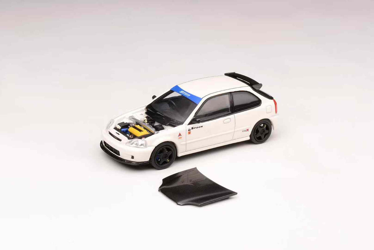 MotorHelix 1:64 Honda Civic (EK9) Type-R SPOON SPORTS in White – Model ...