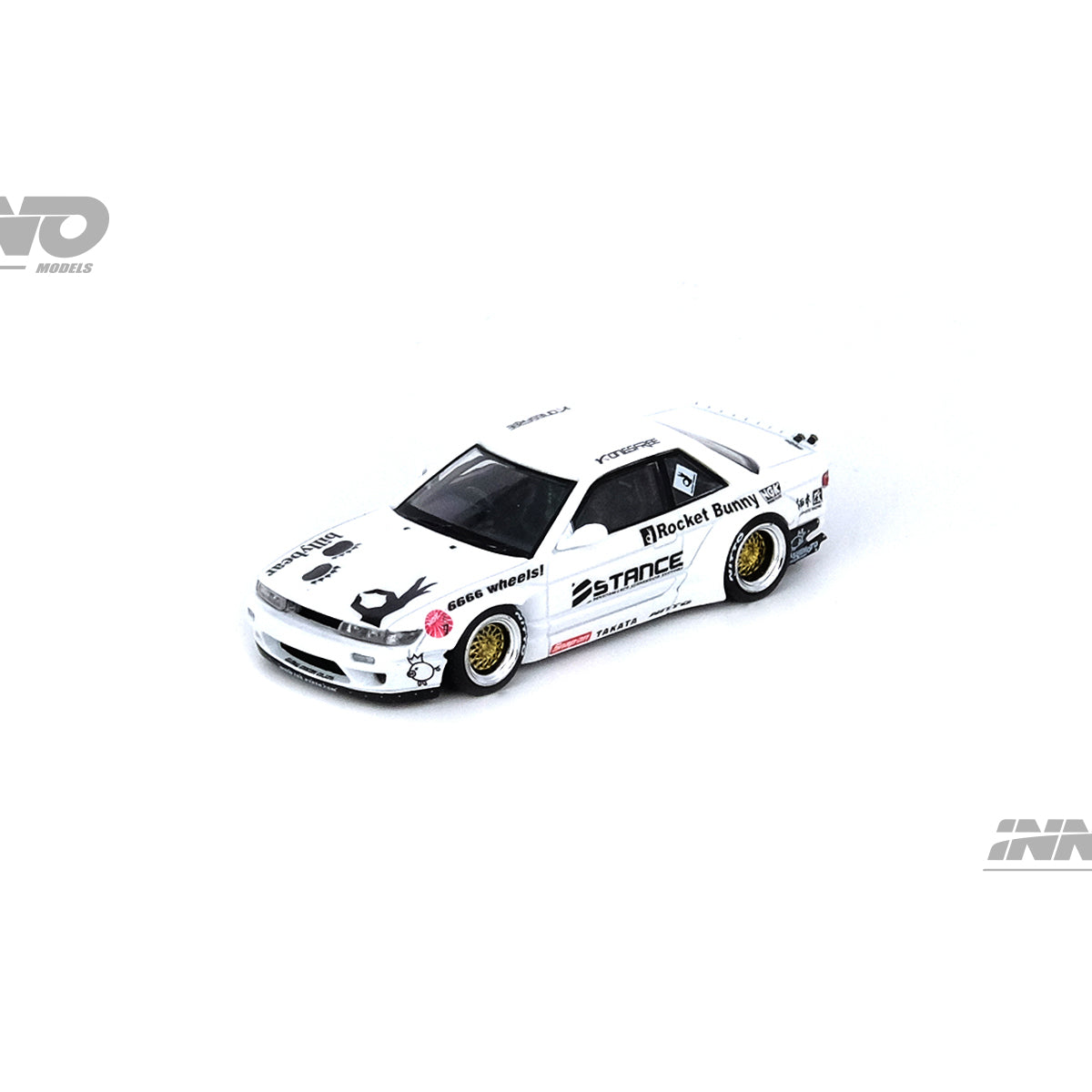 INNO64 1/64 Nissan Silvia (S13) V2 Rocket Bunny in White – Model Cars ...