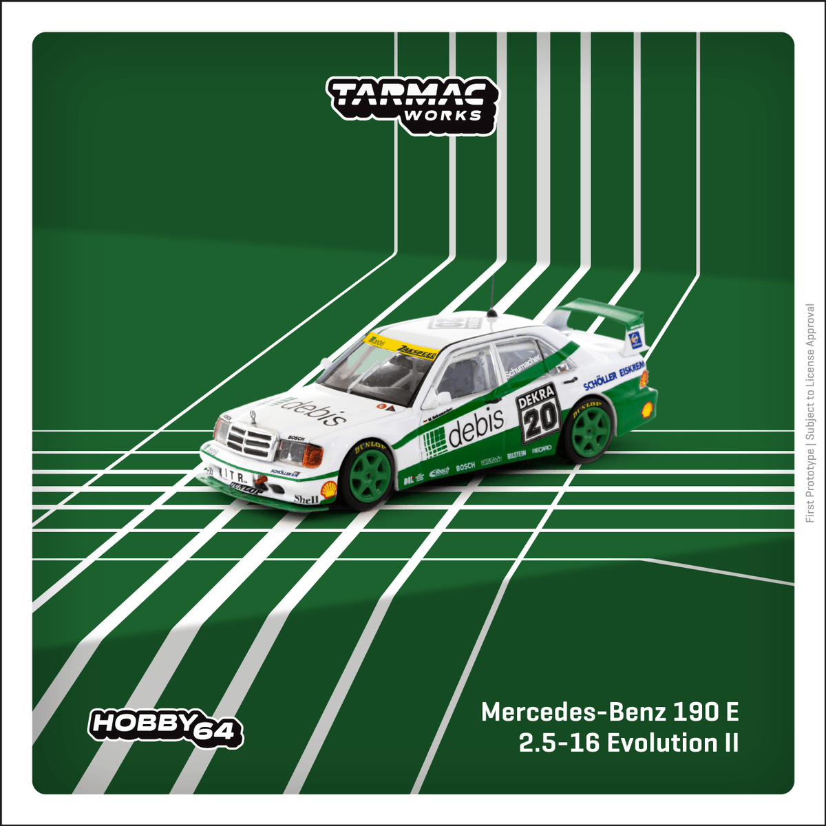 Tarmac Works 1:64 Mercedes-Benz 190 E 2.5-16 Evolution II, DTM 1991 ...