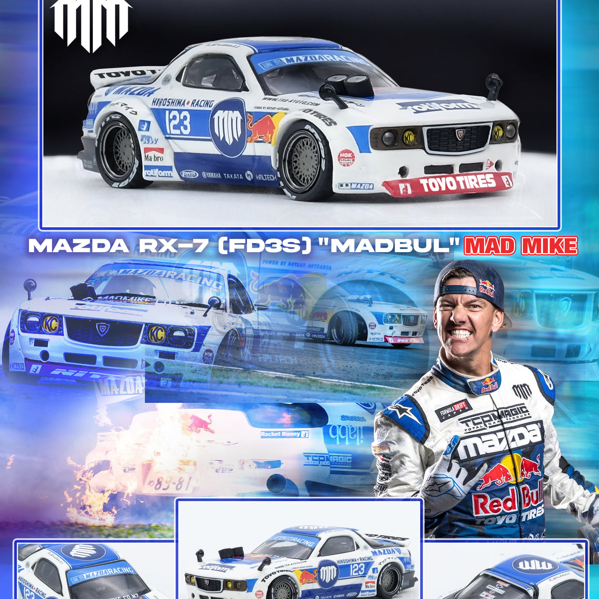 *PREORDER* INNO64 1:64 Mazda RX-7 "PANDEM ROCKET BUNNY" MADBUL MADLAB ...