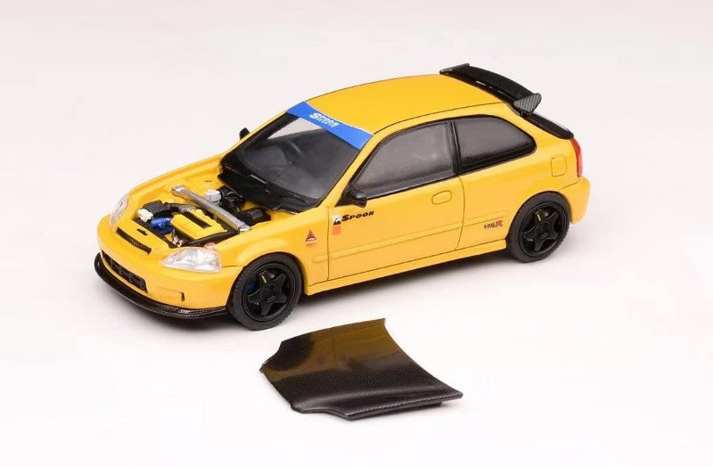 MotorHelix 1:64 Honda Civic (EK9) Type-R SPOON SPORTS in Yellow – Model ...
