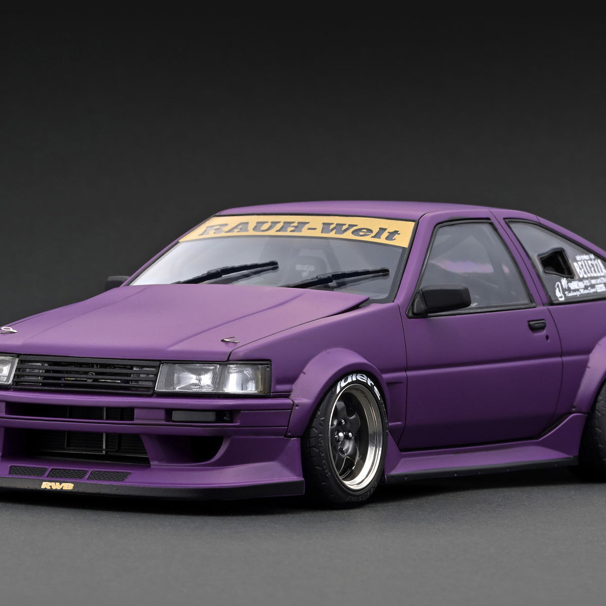 Ignition Model 1:18 Toyota AE86 RWB in Matte Purple – Model Cars Houston