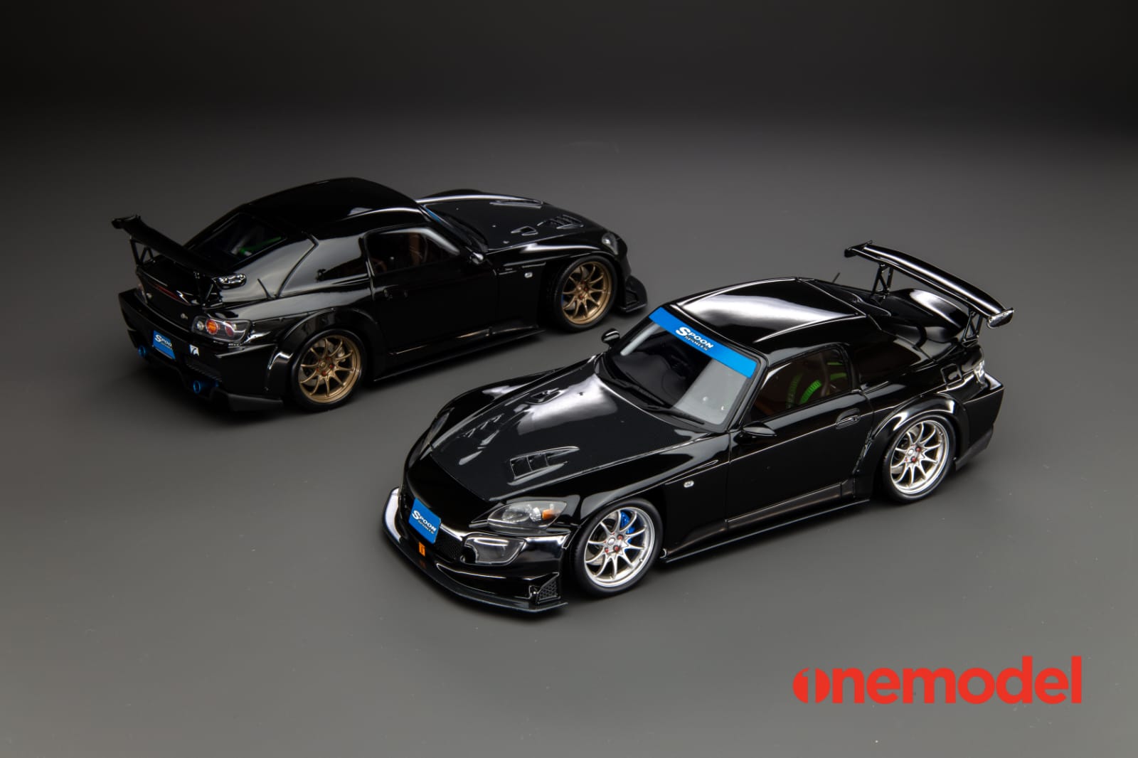 One Model 1:18 Honda AP1 S2000 Spoon Sports Street Version in Black an